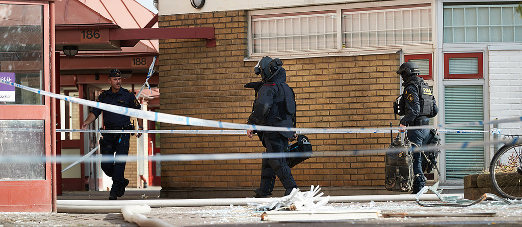 Man greps efter explosion