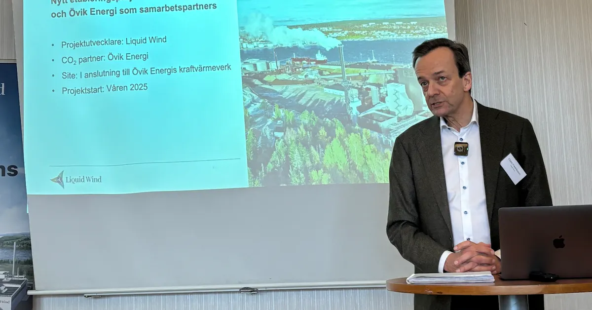 Ny satsning på e-metanol i Örnsköldsvik
