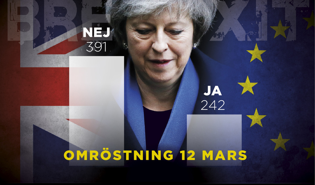 May förbereder sig för ny omröstning i kväll