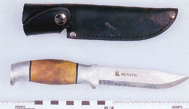 Polisen hittade en nedgrävd kniv
