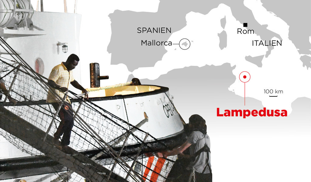 Fem länder tar emot migranter från Lampedusa