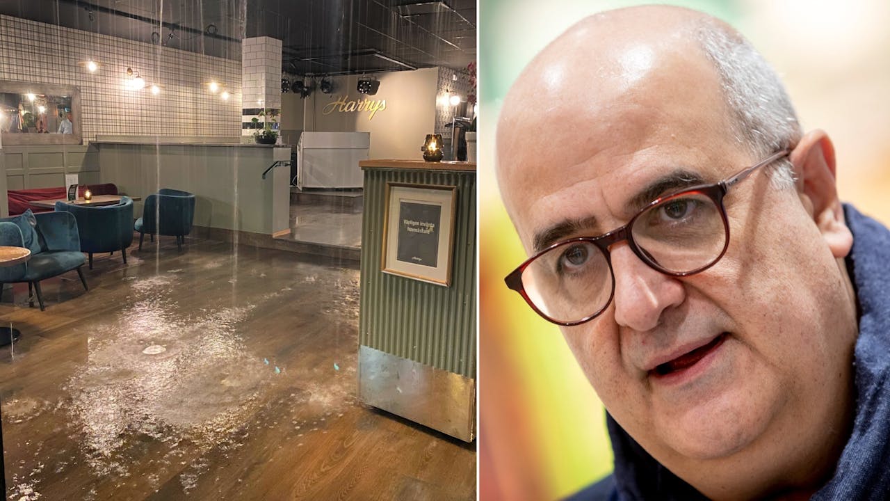 Chocken på Umeåkrogen – mitt under ovädret: ”Det regnar in”