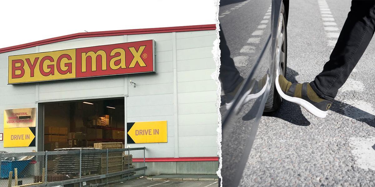 Missnöjd kund på Byggmax i Ö-vik – körde på försäljaren med sin bil